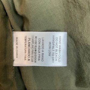 Hummingbird | Jackets & Coats | Hummingbird Embroidered Army Green ...